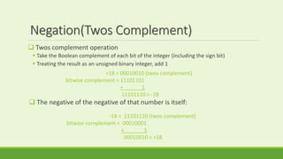 Integer represention | PDF | Computing | Technology & Computing