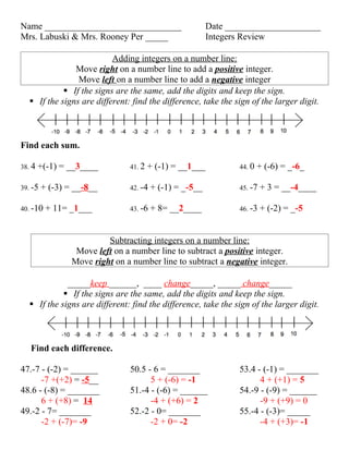 Integer review | PDF