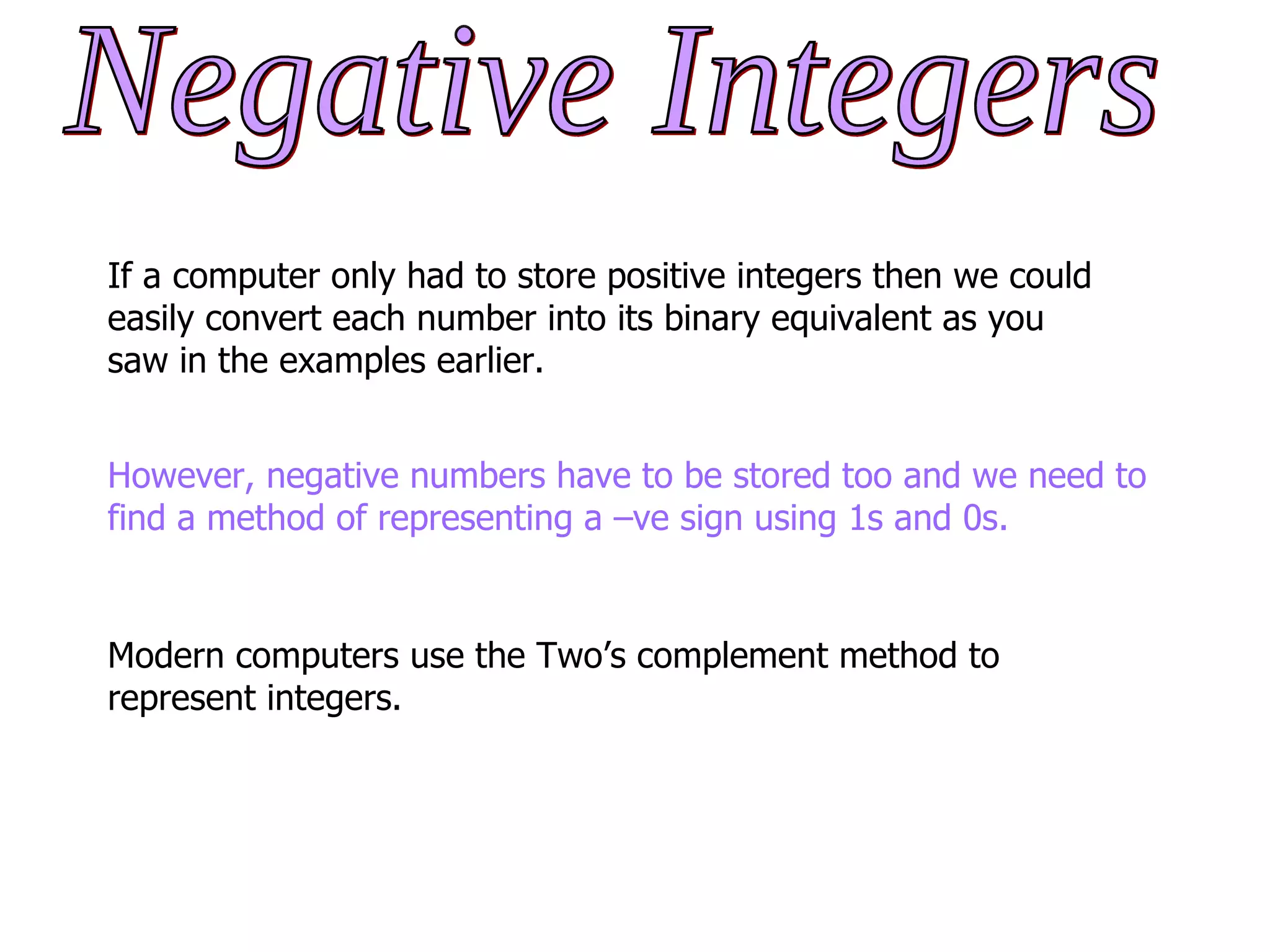 Integers | PPT | Computing | Technology & Computing