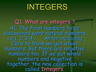Integers | PPT