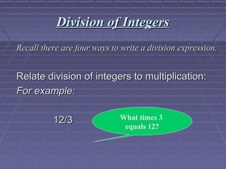 Integers | PPT