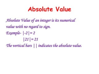 Integers | PPT