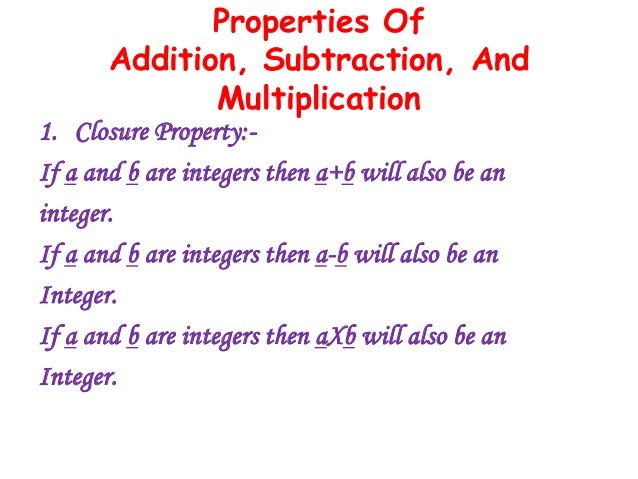 Integers Integers