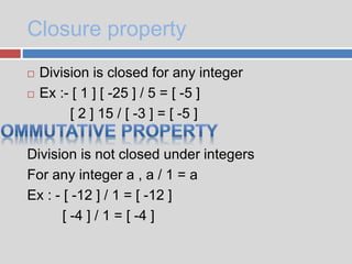 Integers | PPTX