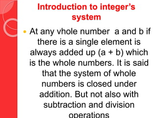 Integers | PPTX