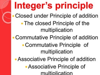 Integers | PPT