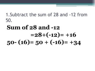 Integers | PPTX