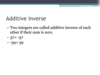Integers | PPTX