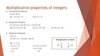 Integers | PPTX