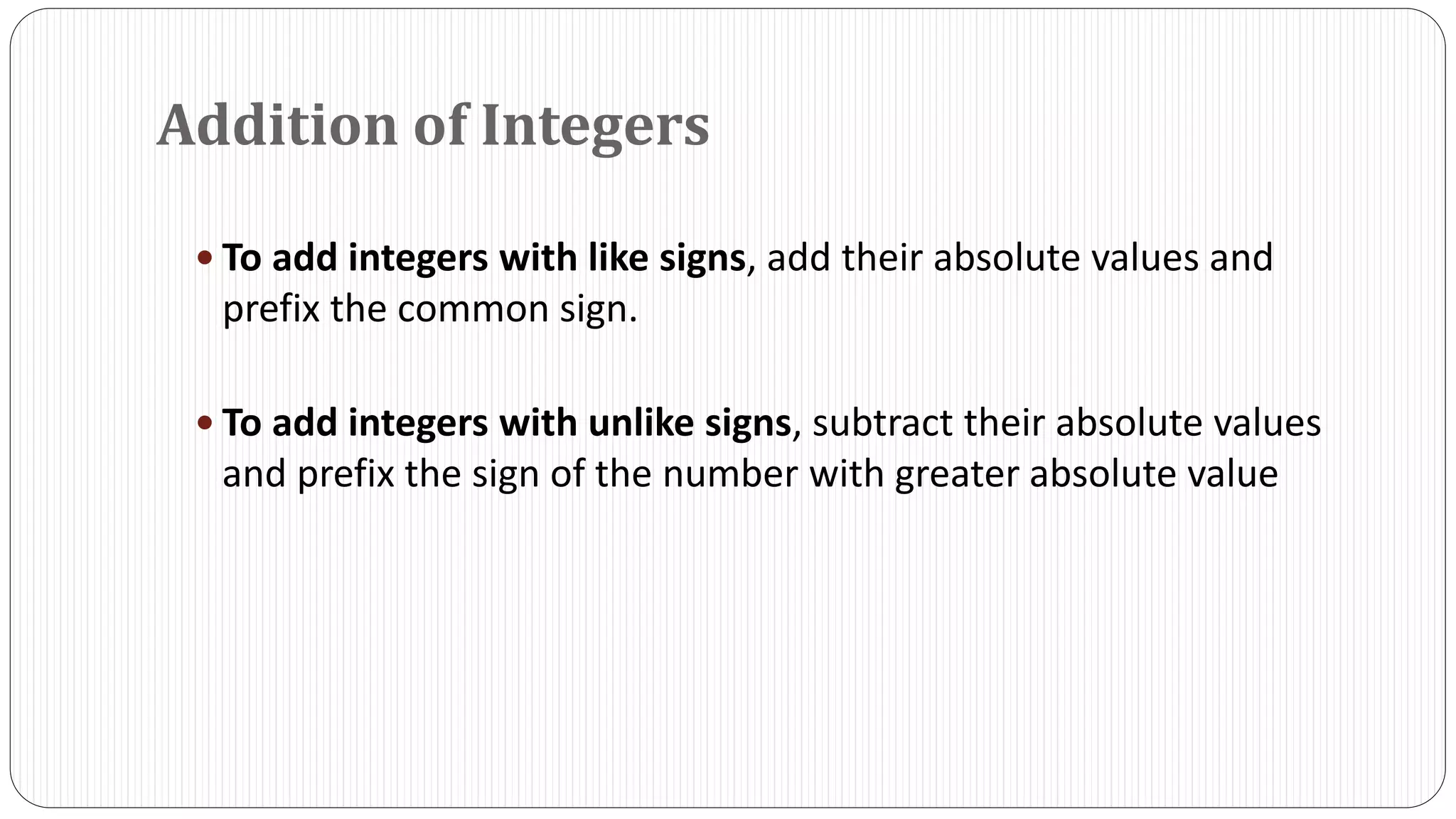 Integers | PPTX