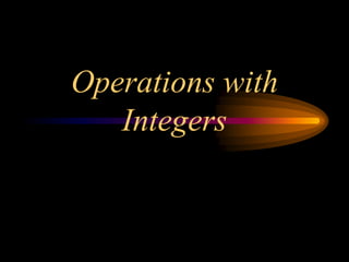 integer ppt of math ,power point present | PPT