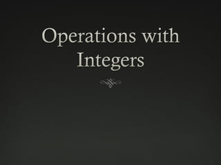integers , introduction ,types , examples | PPT