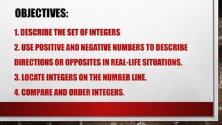 EXAMPLES OF INTEGERS IN REAL LIFE WRITING IN NUMBERS.pptx