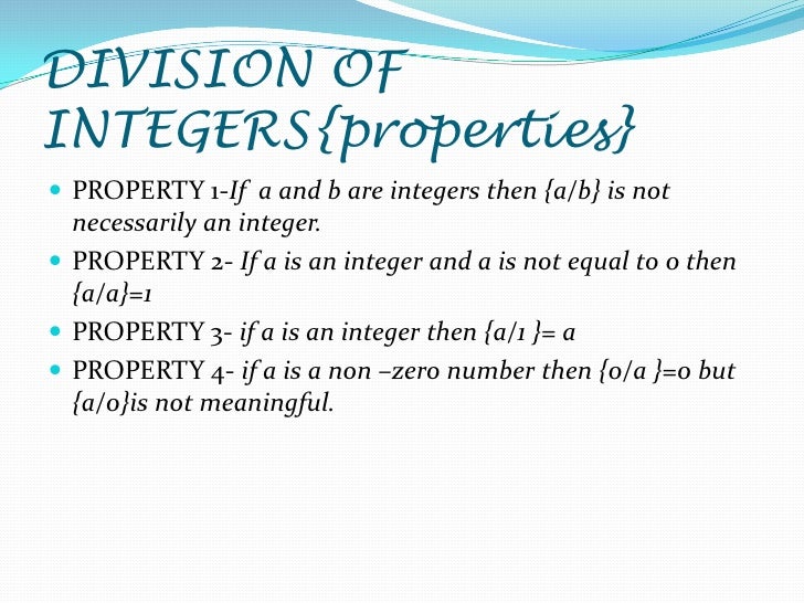 Integers
