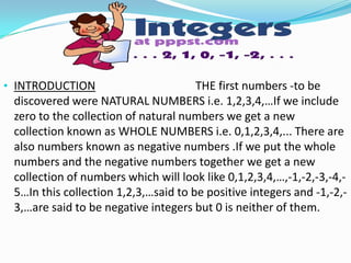 Integers | PPT