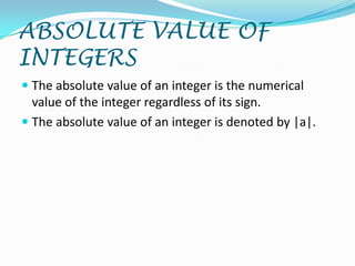 Integers | PPT