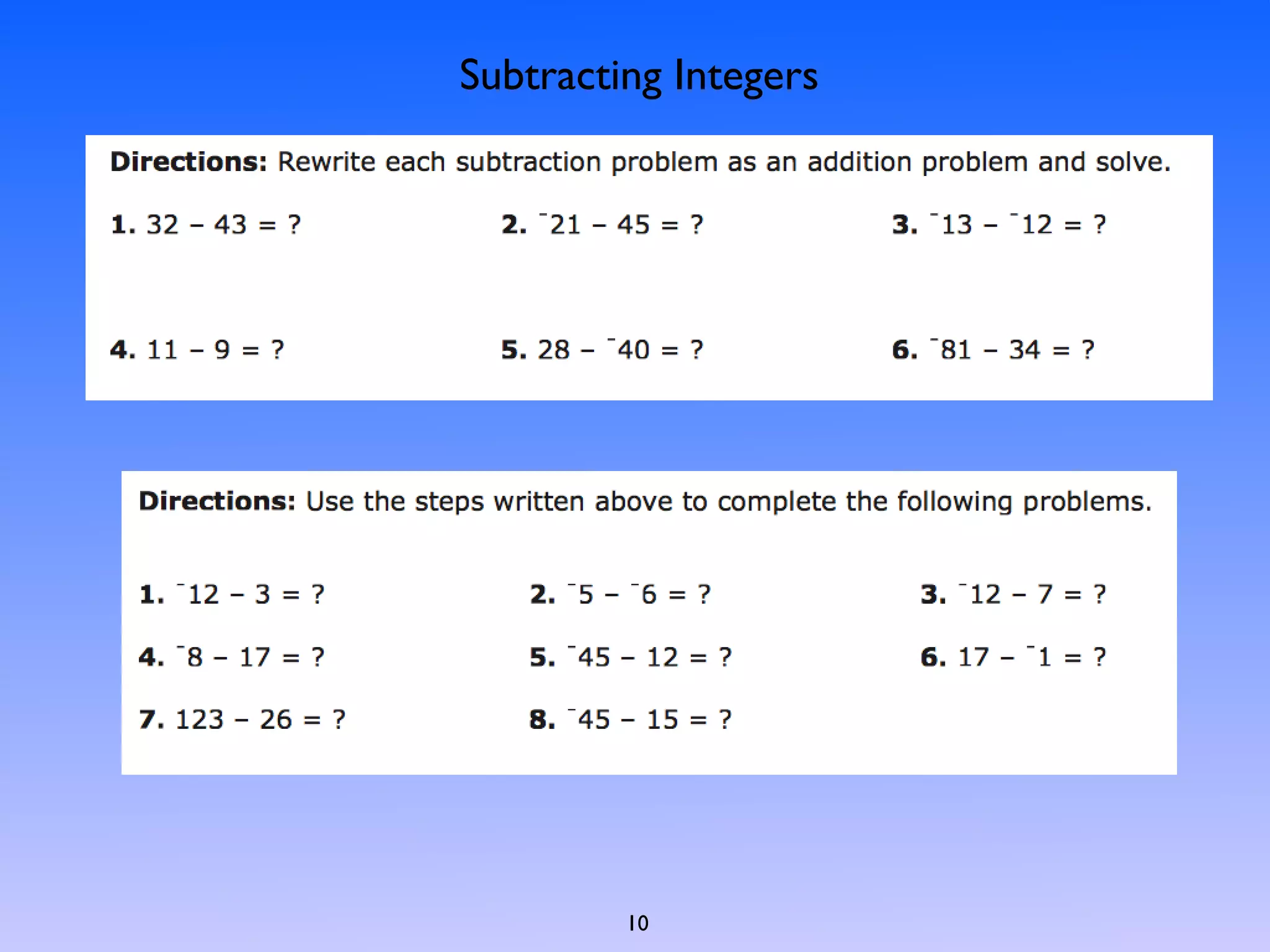 Integers Presentation | PPT