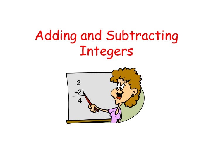 Adding And Subtracting Integers Powerpoint