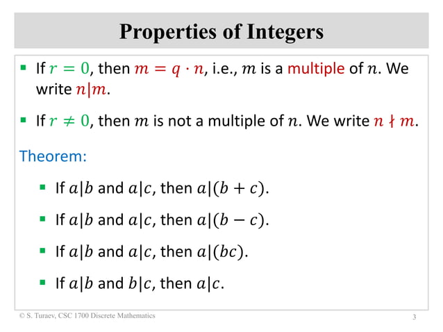 Integers and matrices (slides) | PPT