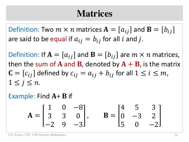 M X N Matrix Meaning