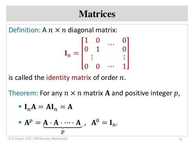 Integers and matrices (slides)