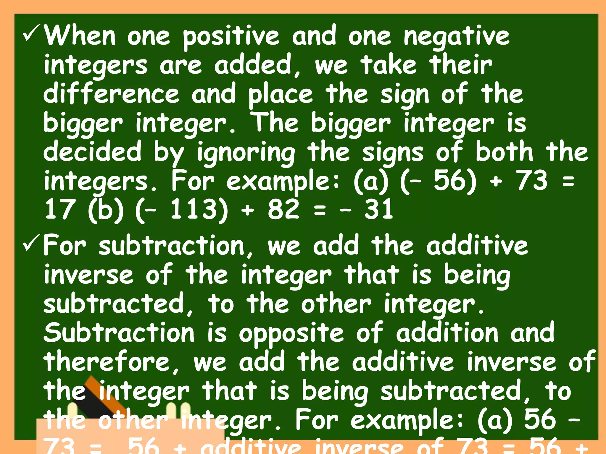 Integers Class 7 | PPTX
