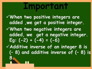Integers Class 7 | PPTX
