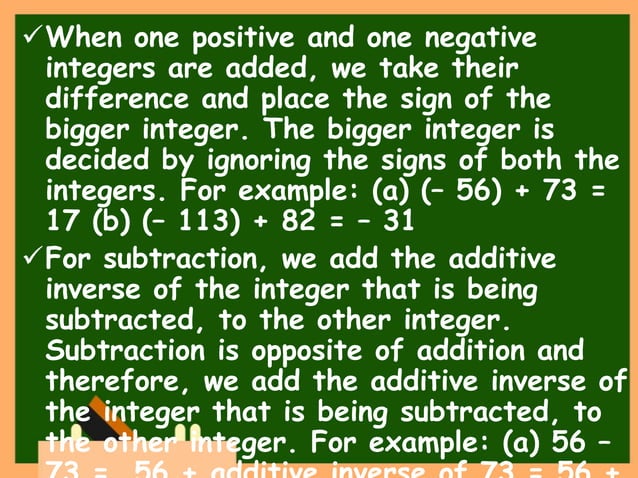 Integers Class 7 | PPTX | Programming Languages | Computing