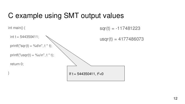 Integer security analysis using smt solver