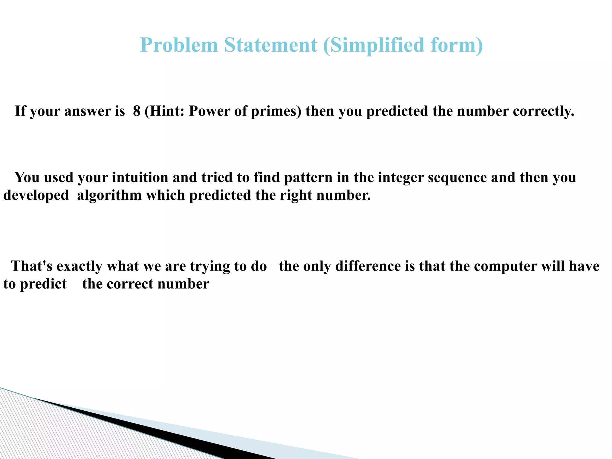 Integer sequence learning using Python | PPT Integer sequence learning using Python | PPT