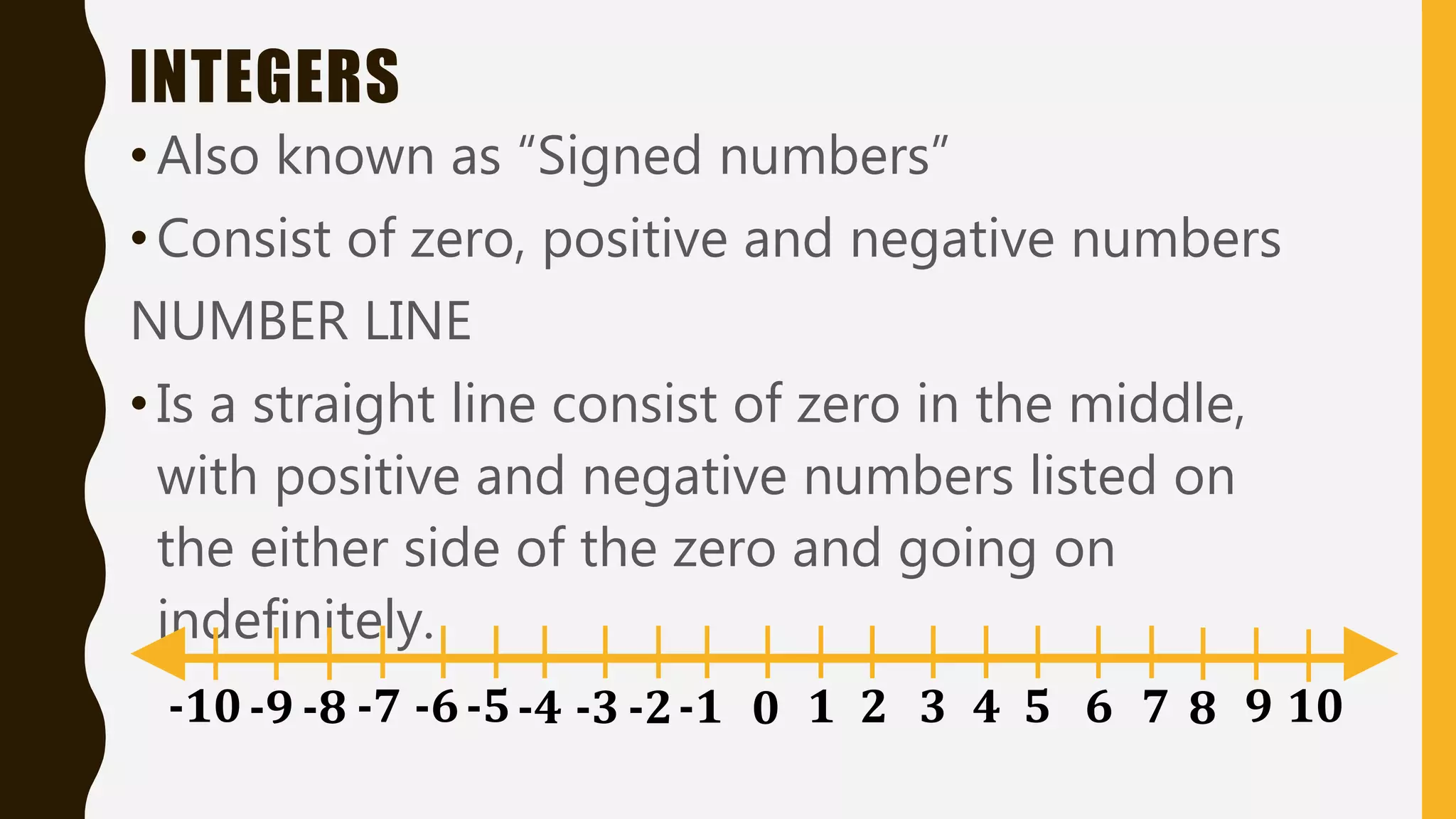 Introduction to integers | PPTX | Physics | Science