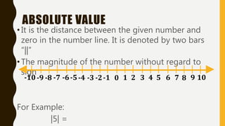 Introduction to integers | PPTX