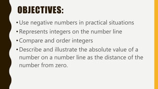 Introduction to integers | PPTX