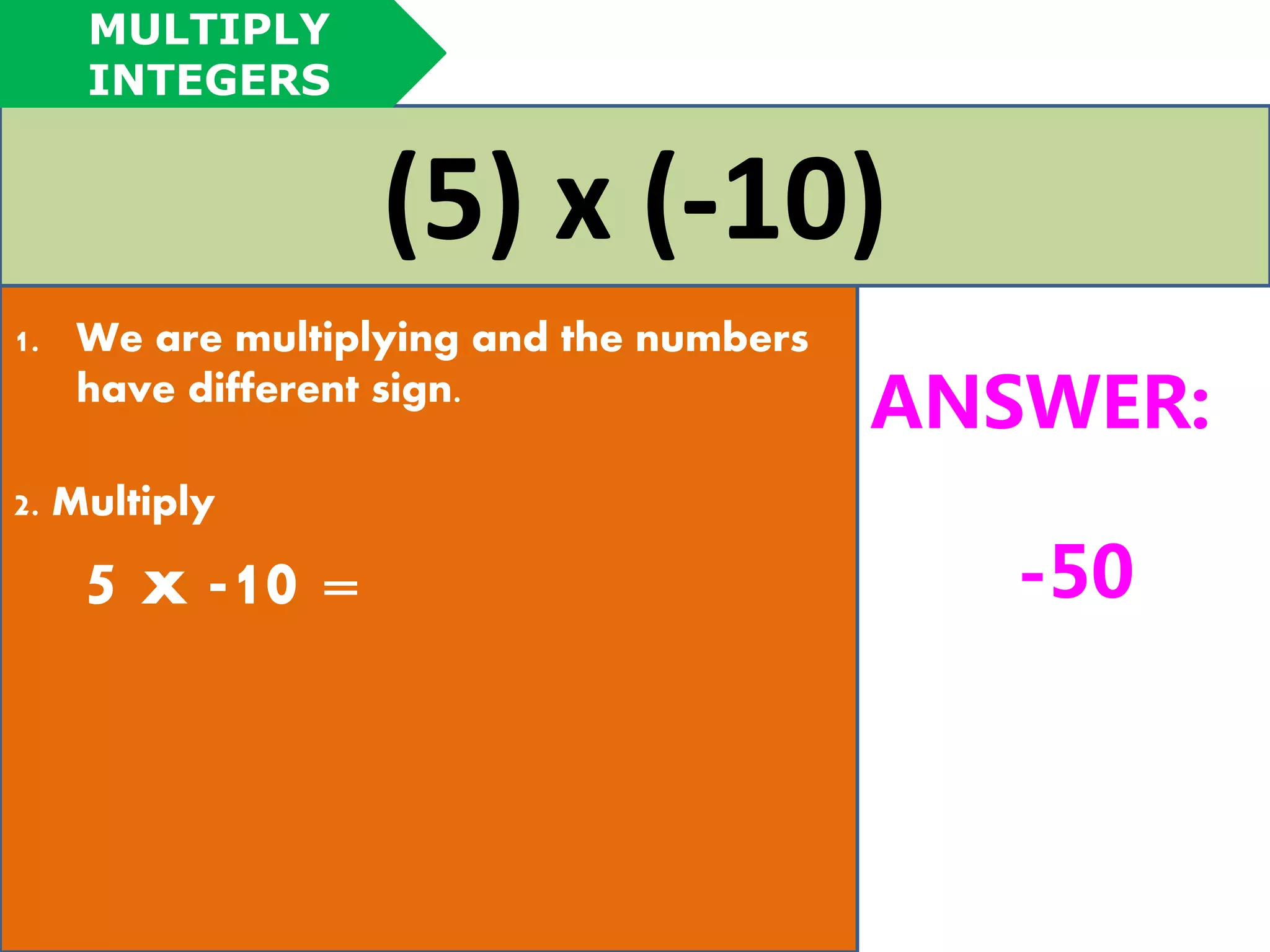 Integers multiply | PPTX