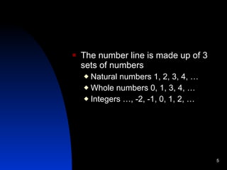 Integers numberline | PPT