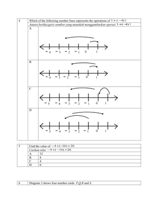 Integers pmr paper 1 | DOC | Weather | Science