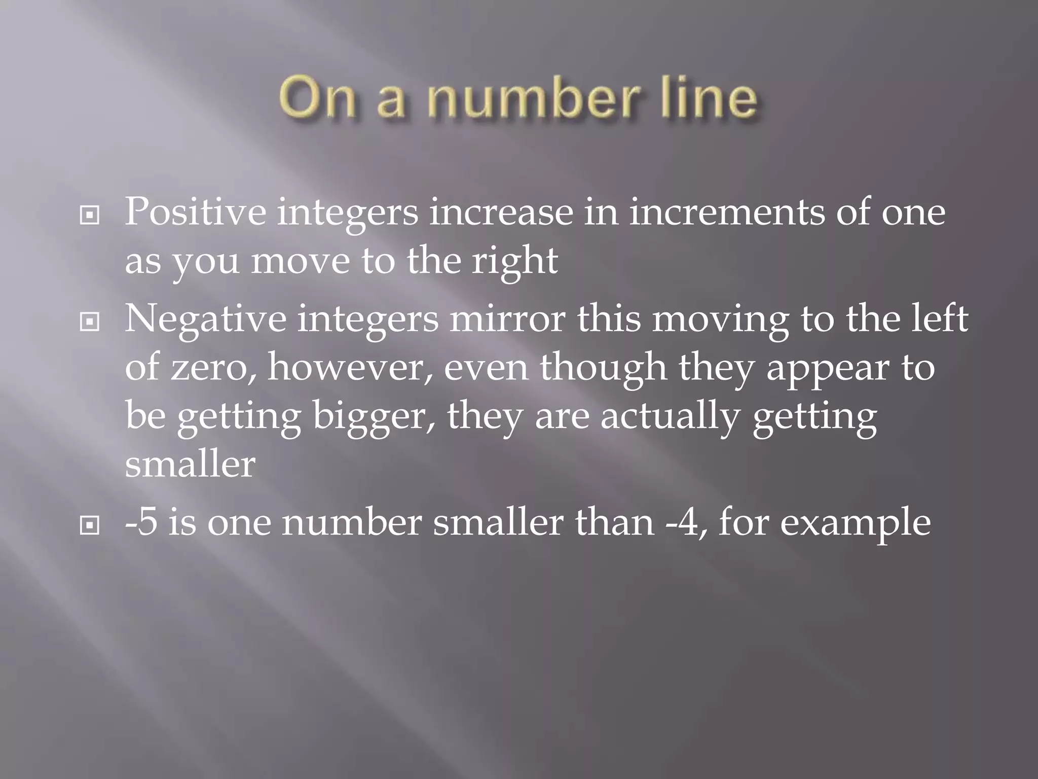 Integers powerpoint | PPTX | Physics | Science