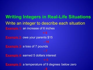 Integers presentation | PPT