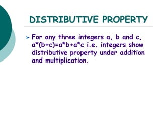 Integers | PPTX