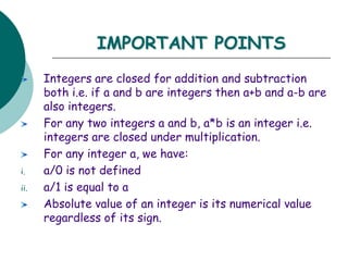 Integers | PPTX