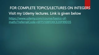 INTEGERS | PPTX