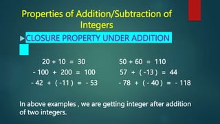 INTEGERS | PPTX