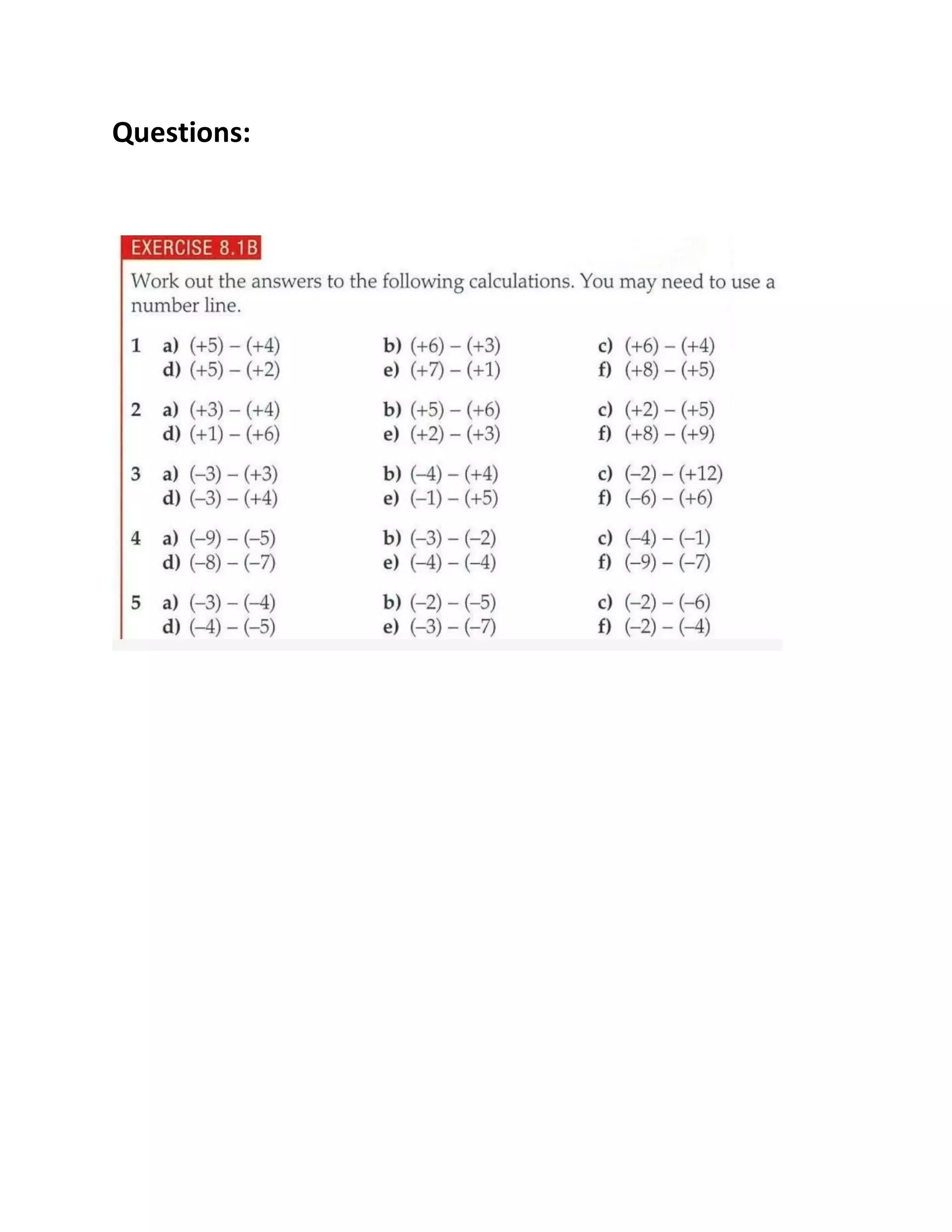 Integers task 2 | PDF
