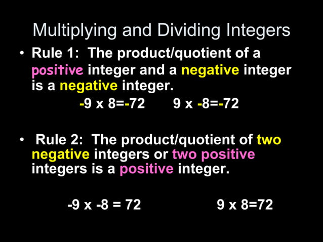 Integers unit 2 | PPT