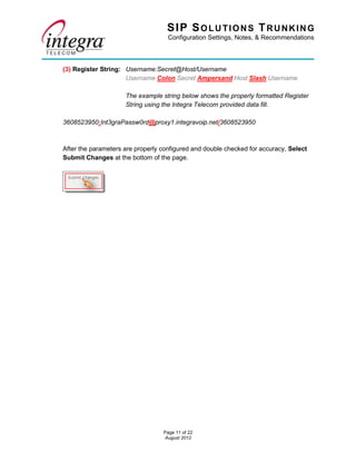 Integra sppt-elastix-asterisk-configuration | PDF