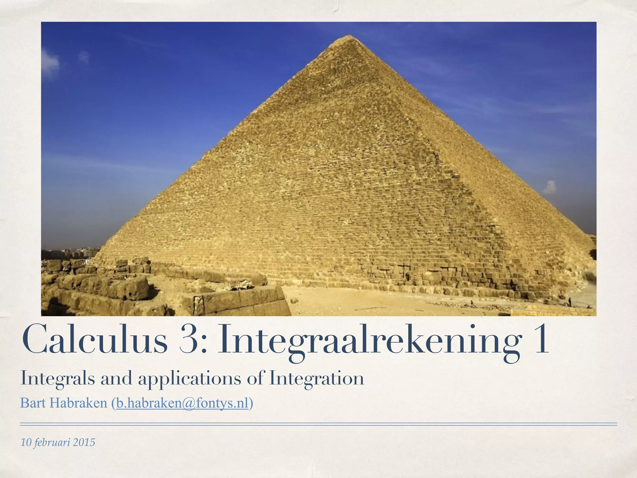 Integraalrekening 1 les 1 | PDF