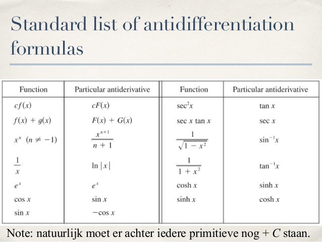 Integraalrekening 1 les 2