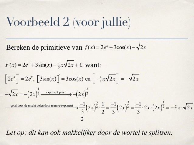 Integraalrekening 1 les 2