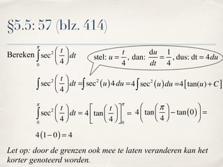 Integraalrekening 1 les 5 | PPT