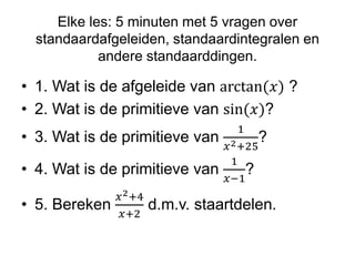 Integraalrekening 2 les 6 dt gv alst | PPT
